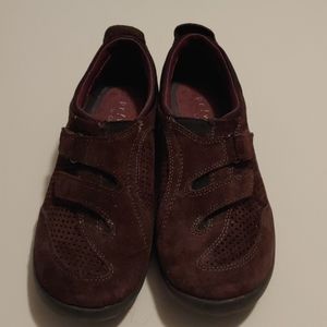 Clarks | Shoes | Clark Privo Chocolate Brown Suede Flats | Poshmark